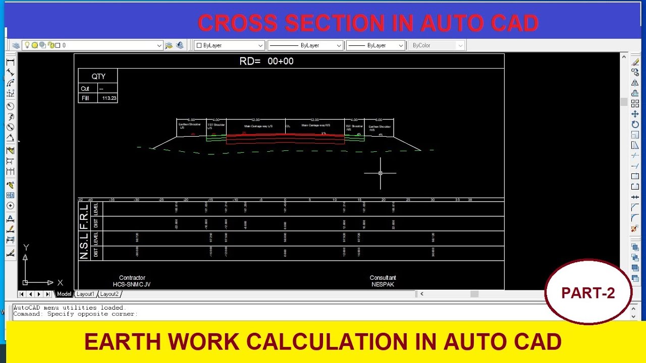 How to Draw a Cross Section in Auto CAD | X-Section in Auto CAD Part.2 ...