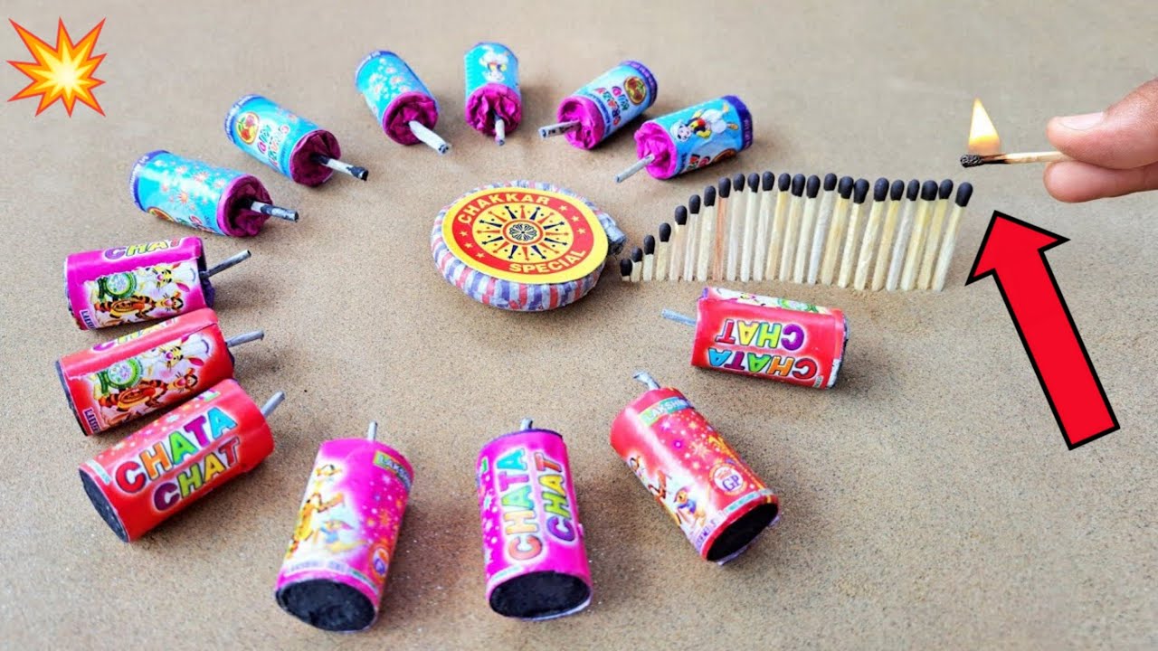Matchstick Chain Reaction Domino Vs Diwali Crackers |💥 Fuljhadi Vs ...