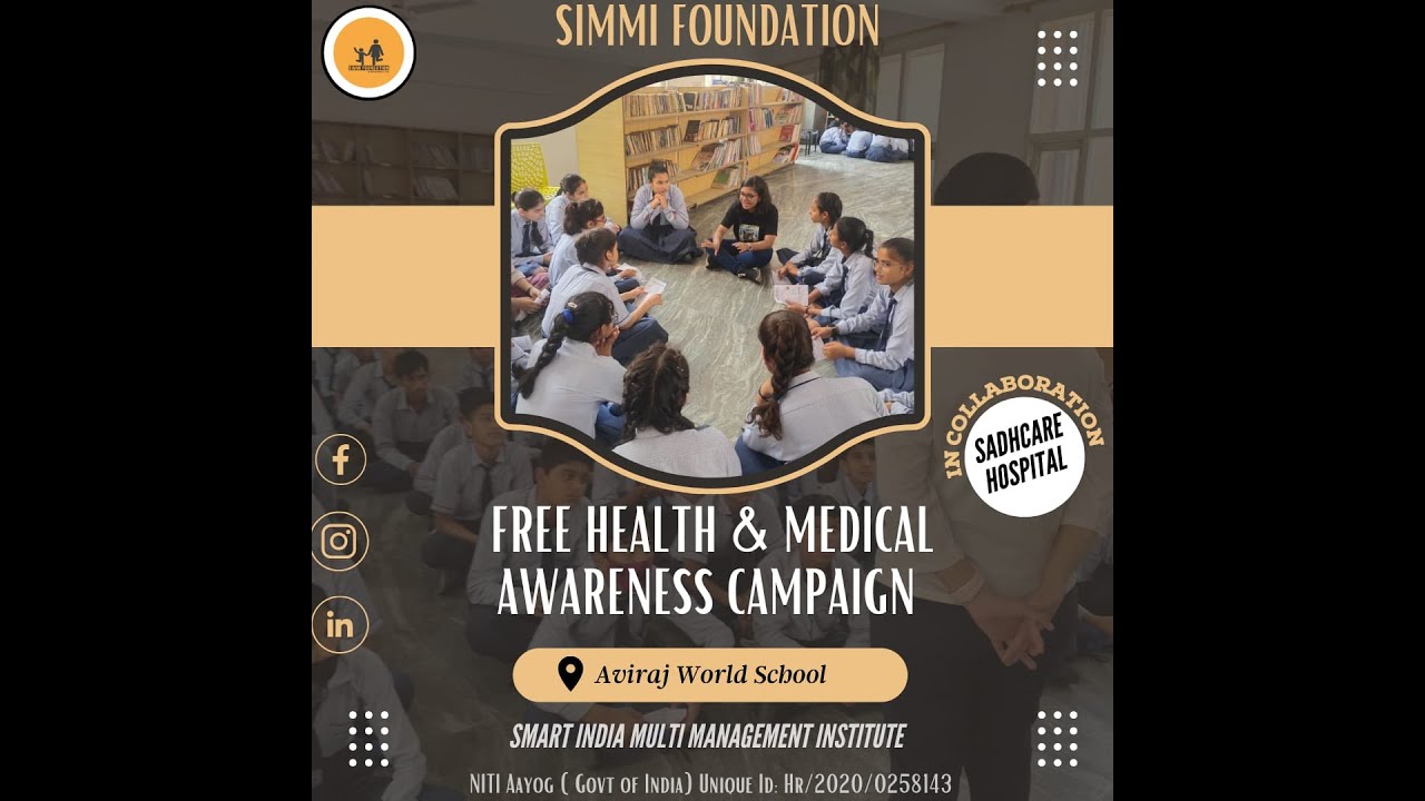 Free Medical camp @Aviraj World School by Simmi Foundation || Health ...
