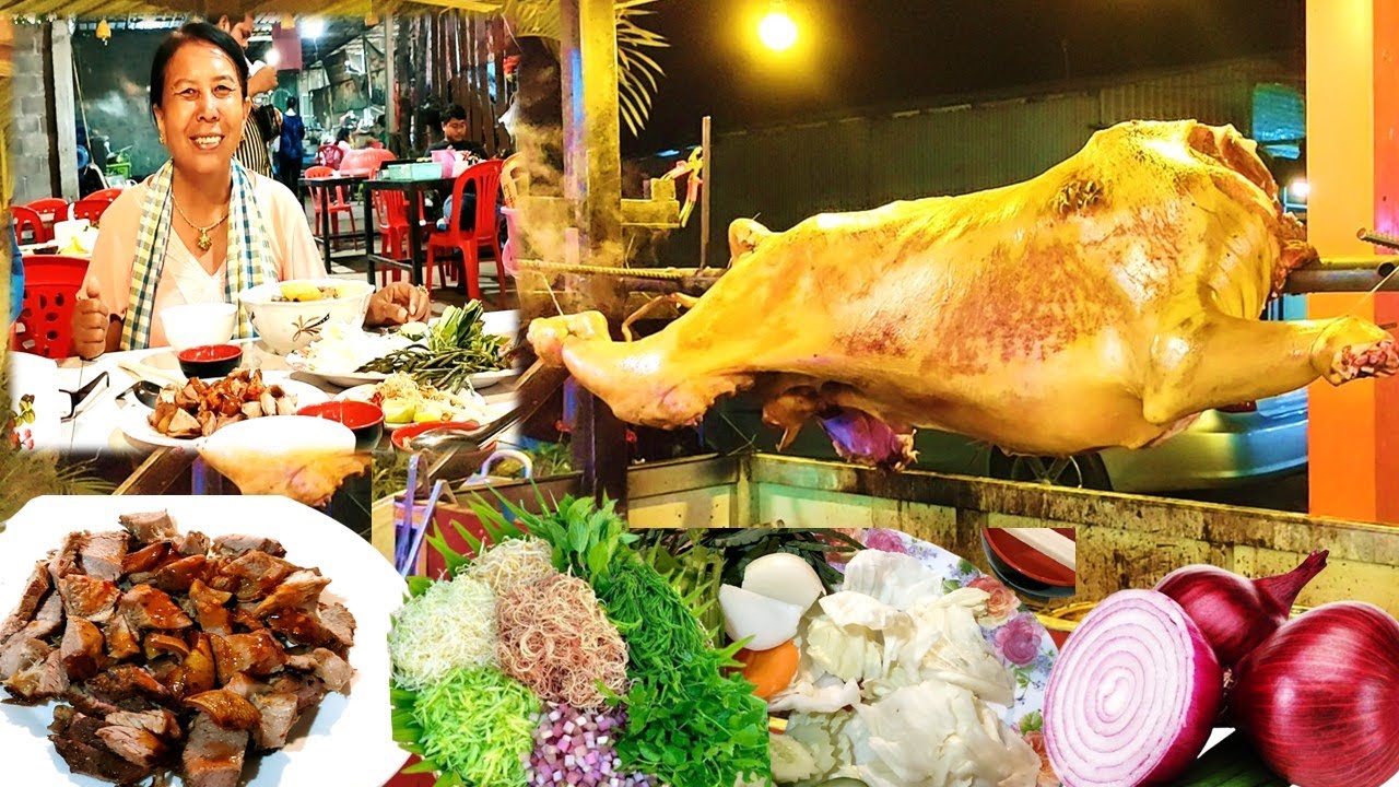 Street Food Tour: Best Roasted Calf of Battambang | Cambodian Delicate ...