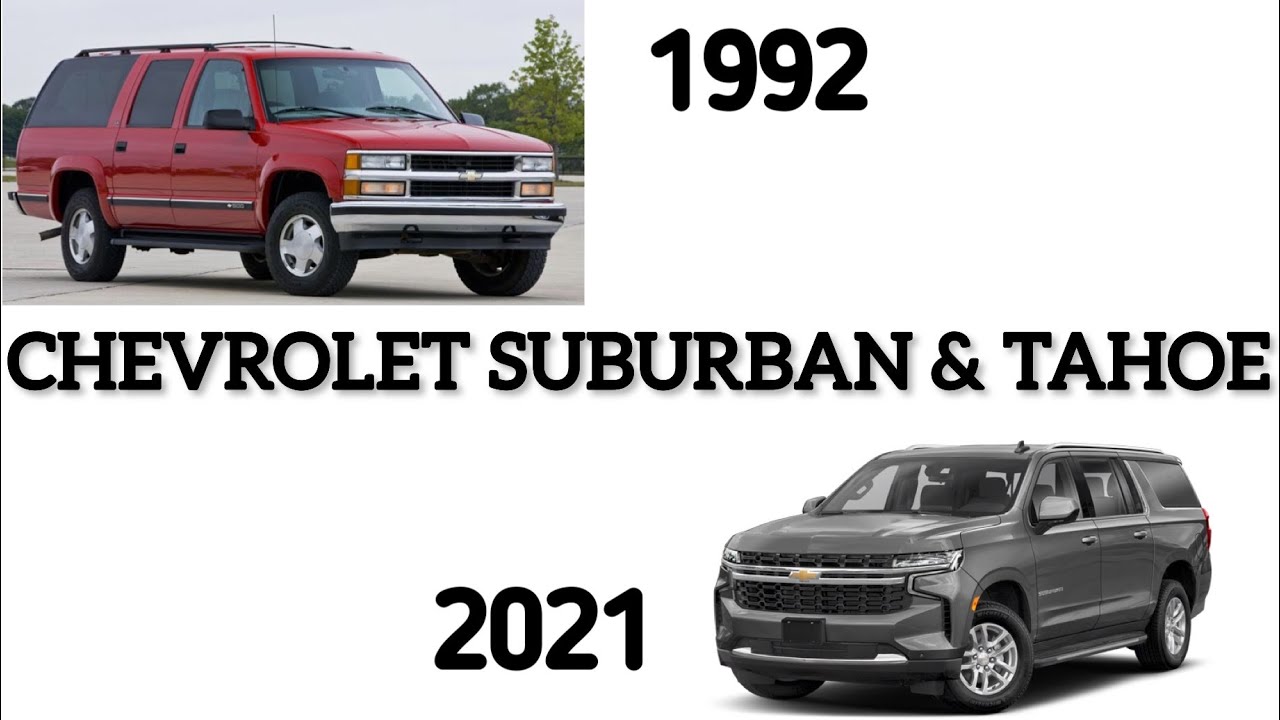 EVOLUTION OF THE CHEVROLET SUBURBAN /TAHOE 1992-2021 INTERIOR ...