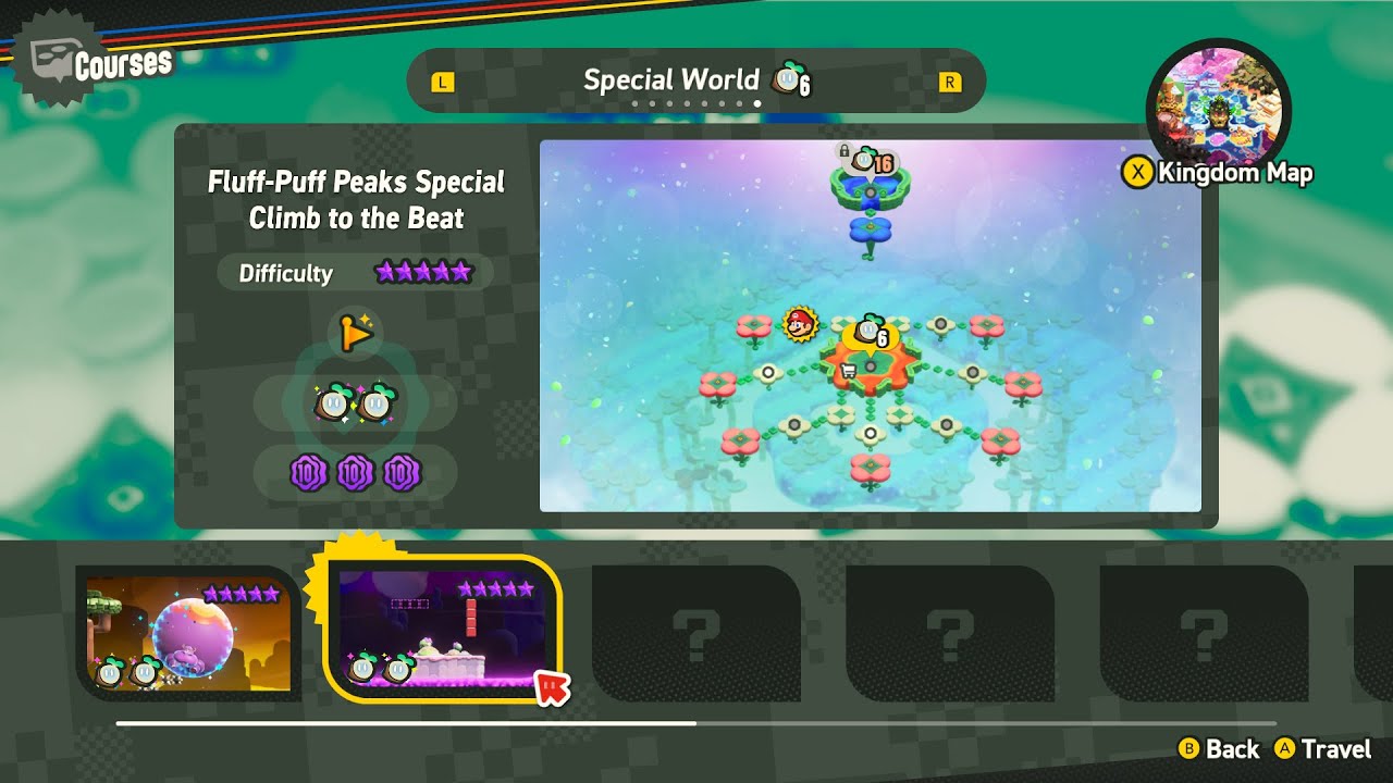 Super Mario Bros Wonder 8 04 Special World Fluff Puff Peaks Special ...