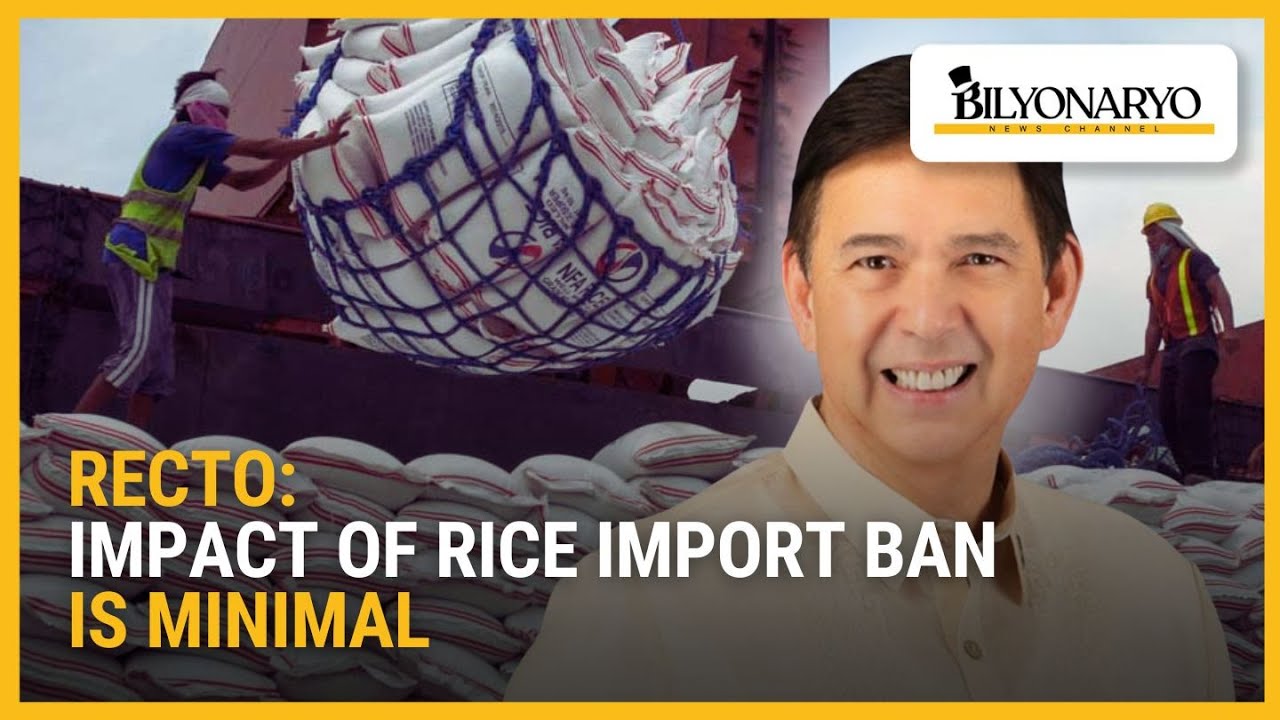 Recto: impact of rice import ban is minimal | Business 360 - YouTube