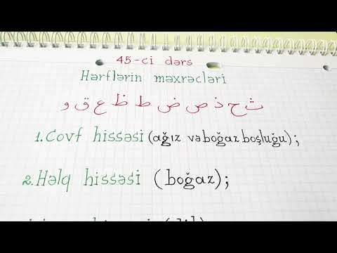 Haci Fəxrəddin Quran dərsləri 45-ci dərs ( Hərflərin məxrəcləri.Covf hissəsi )