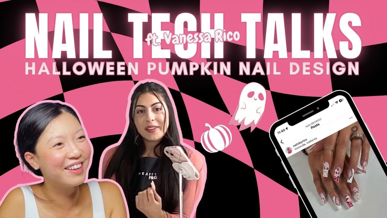 Nail Tech Talks: Viral Pink Pumpkin Nail Tutorial with NailsbyRico ...