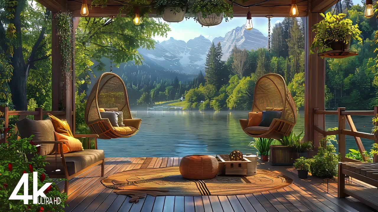Cozy Summer Porch with Relaxing on Gentle Lakeside Ambience ~ Fresh ...
