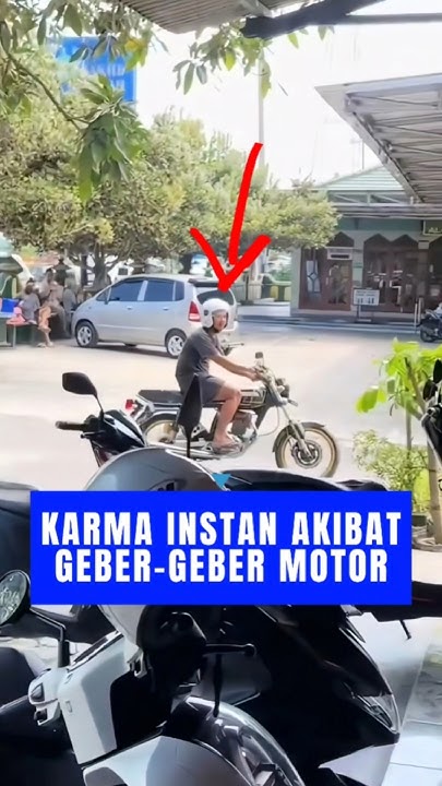 Karma instan akibat geber geber motor - YouTube