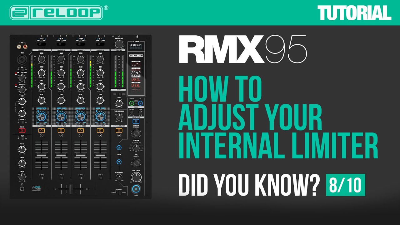 Reloop RMX-95 - How to Adjust your Internal Limiter Did You Know? (Tutorial) - YouTube