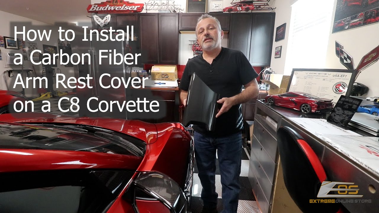 How to Install a Carbon Fiber Arm Rest on a C8 Corvette - YouTube