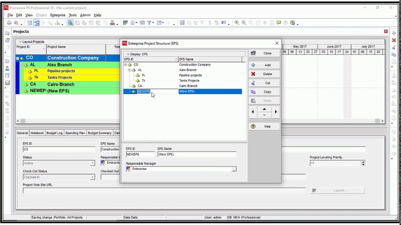 Primavera P6 Lecture 1.1 (EPS) - YouTube