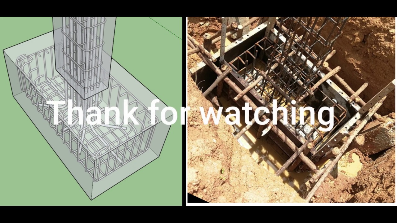 Reinforcement in Foundation by 3D Sketch up / Profile builder - YouTube