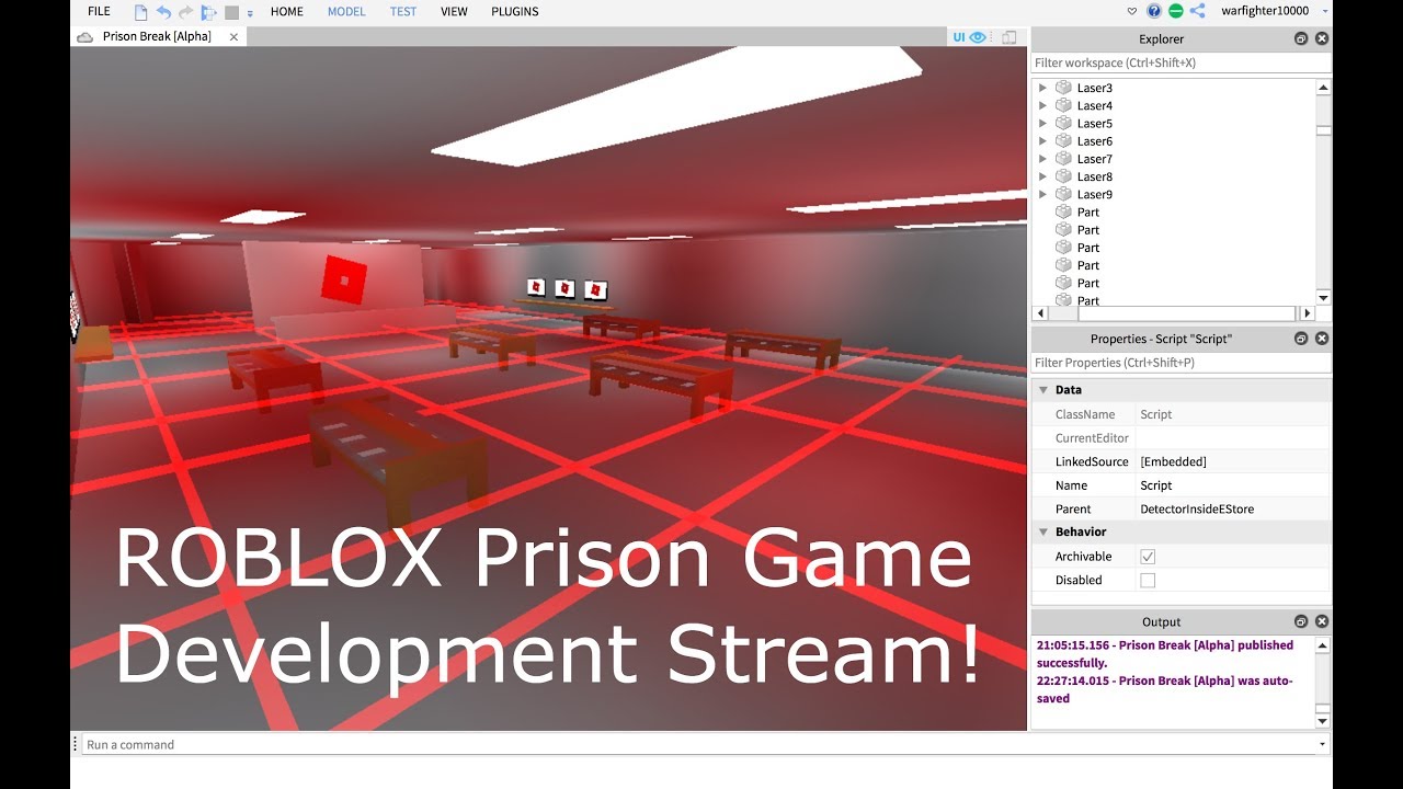 Developing a Prison Game on ROBLOX! | ROBLOX Studio Prison Game Dev ...