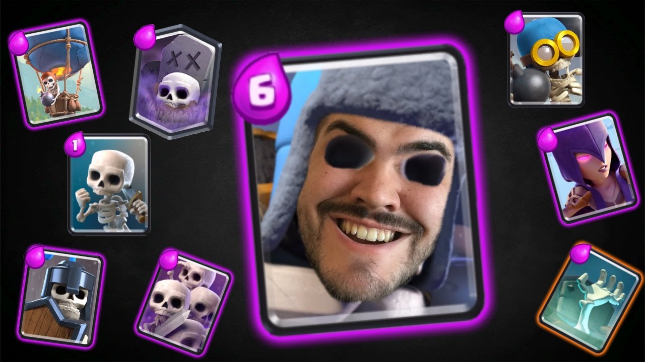 Clash Royale - ALL SKELETON CARDS DECK + LEGENDARY CHEST - YouTube