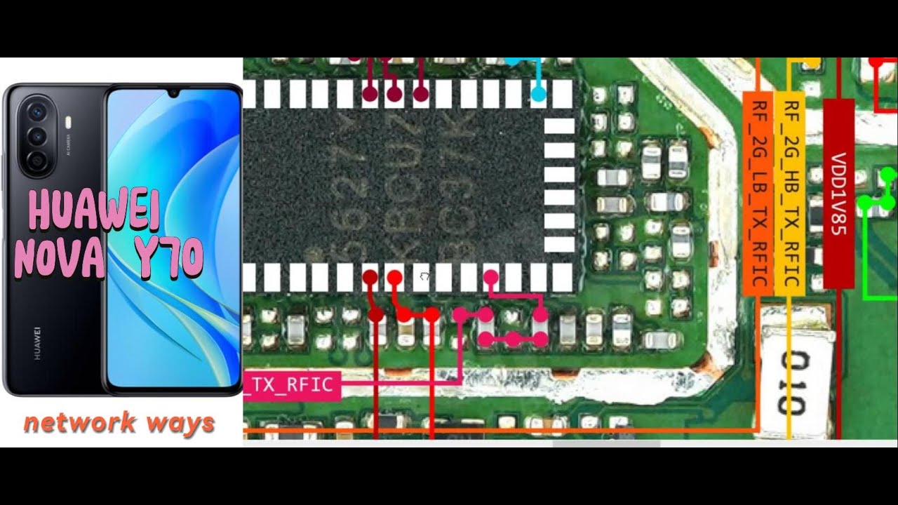 huawei nova y70 NETWORK WAYS||Borneo schematic diagram||مشكلة الشبكة في هاتف هواوي نوفا y70 ...