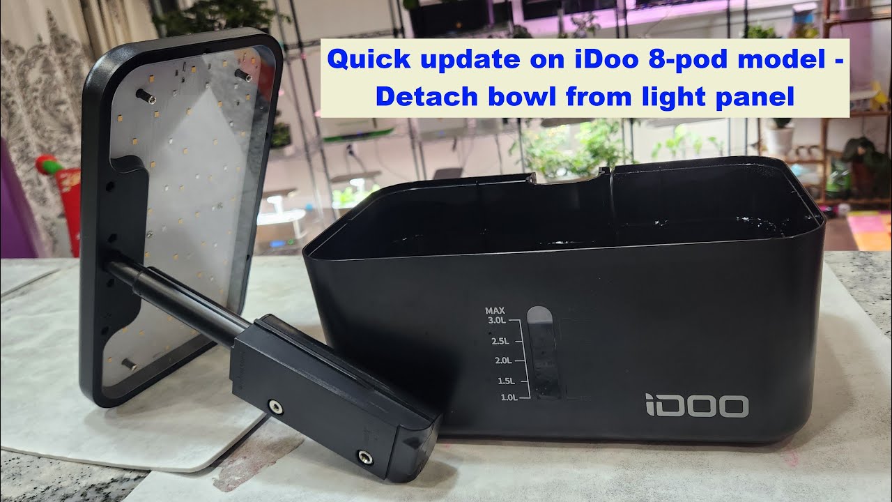 Quick update on iDoo 8-pod model - Detach bowl from light panel - YouTube