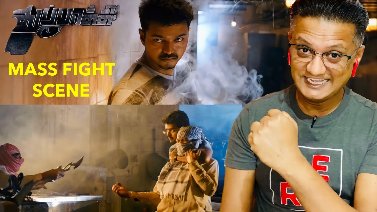 Thuppakki Movie Reaction | MASS Fight Scene | Vijay | Vidyut Jammwal ...