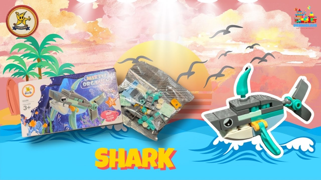 Rakit lego shark 12 in 1 unboxing build review - YouTube