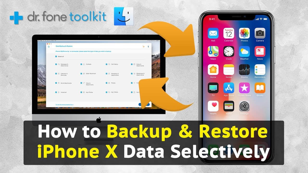 How to Backup & Restore iPhone X Data Selectively - YouTube