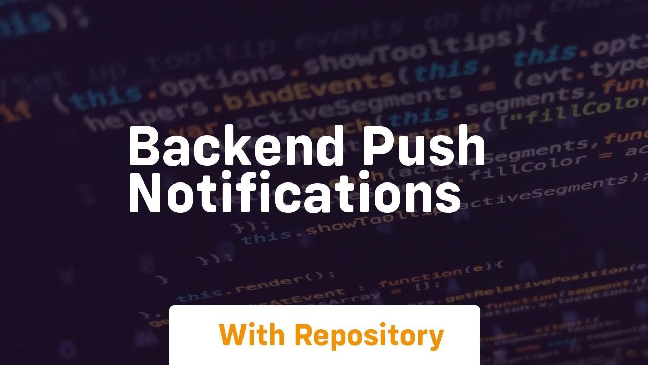 backend push notifications - YouTube