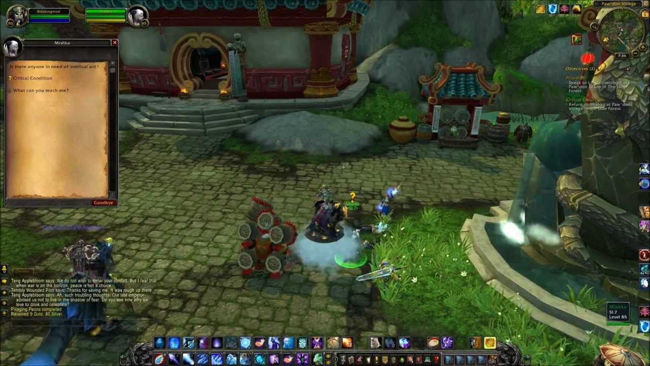 WoW MoP: Alliance Arrival Questline (Jade Forest) - YouTube