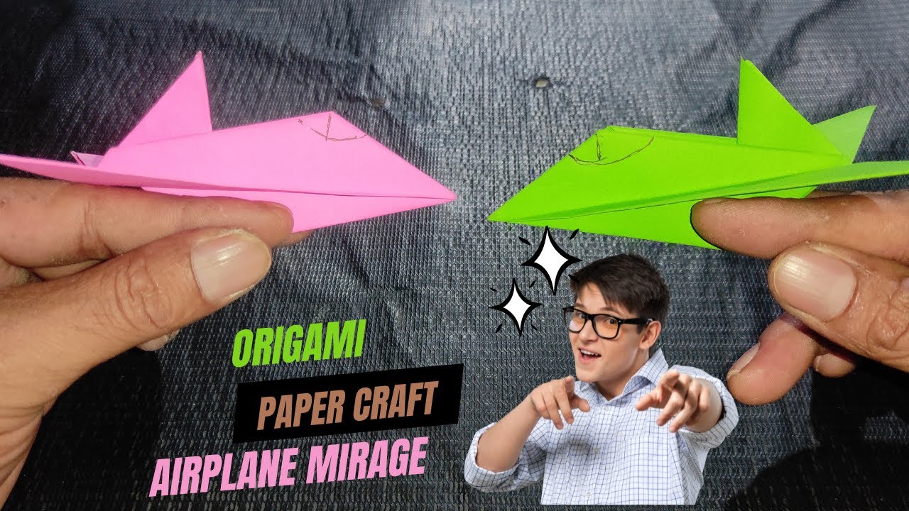 Origami Paper Craft Airplane Mirage | Decoupage Kraft Roll Easy and ...