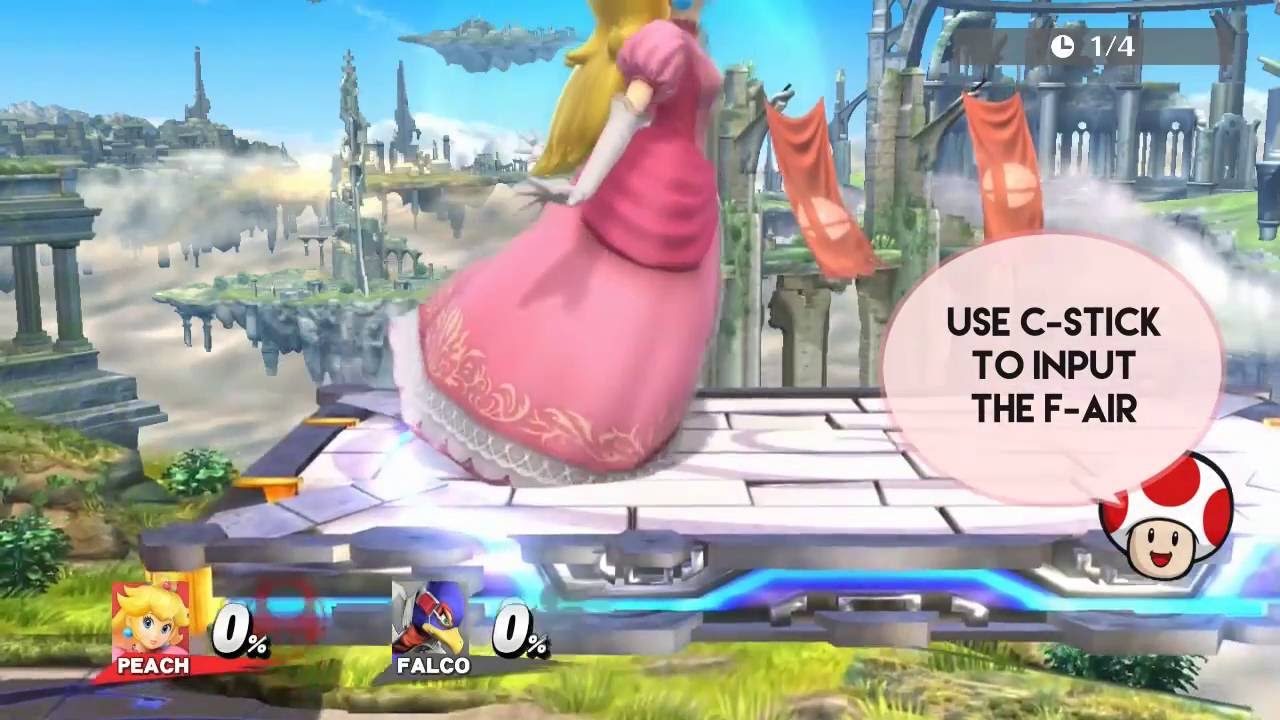 Peach Tutorial: General Float & Movement (part 1/8) - Super Smash Bros 4 (Wii U) - YouTube