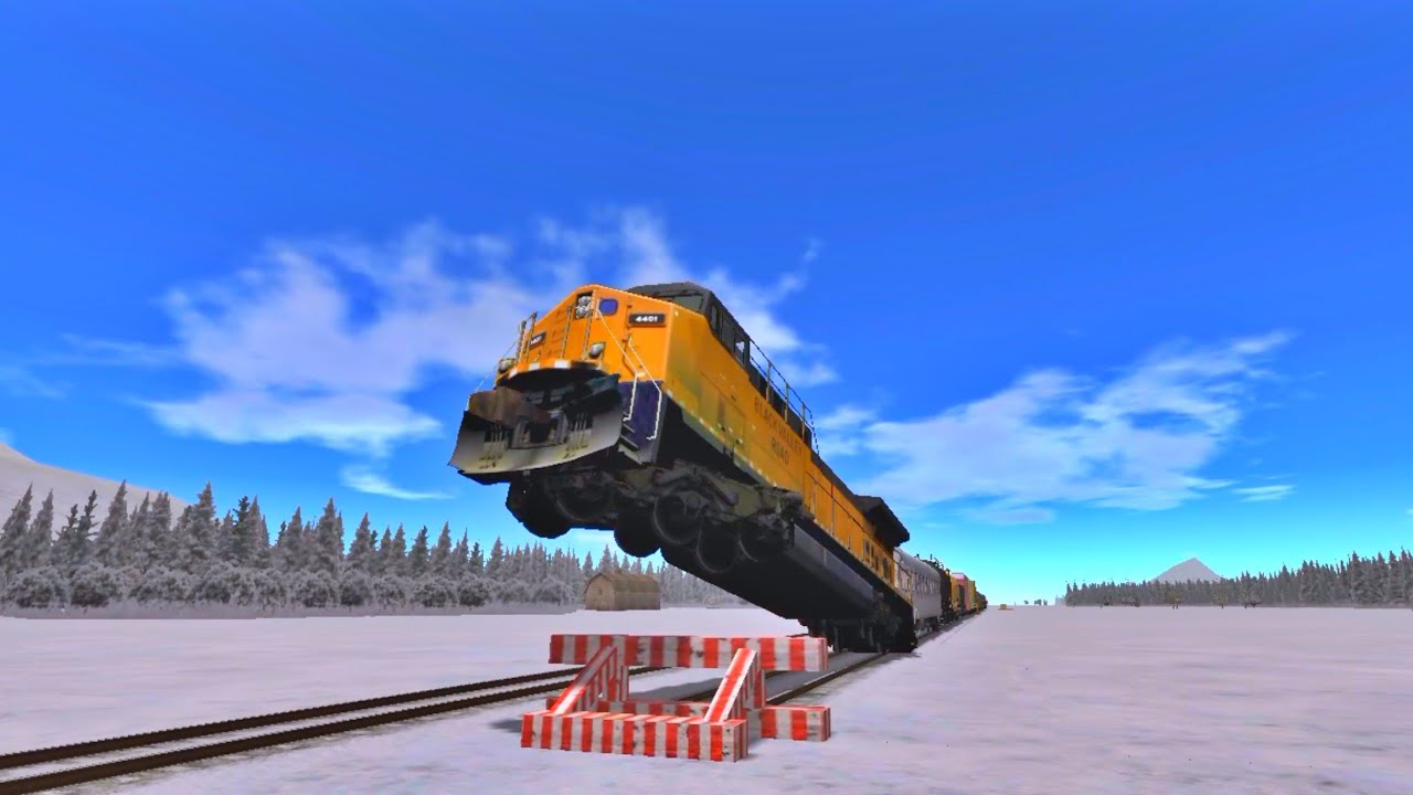 The Flying Train Crash ! 😂 Train and Rail Yard Simulator | Funny Story ...