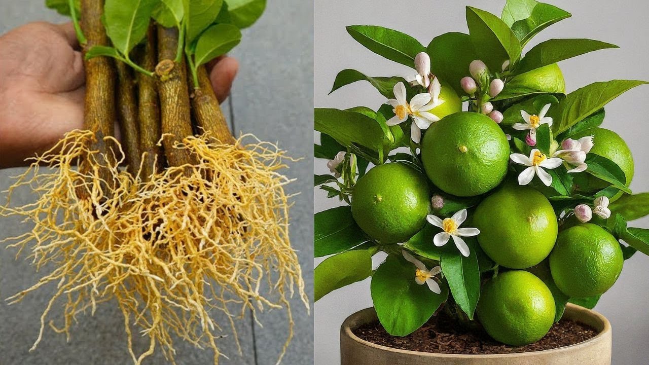 LIVE🔴🌿DIY Lemon Tree from Cuttings: Quick and Easy Method #live #garden ...