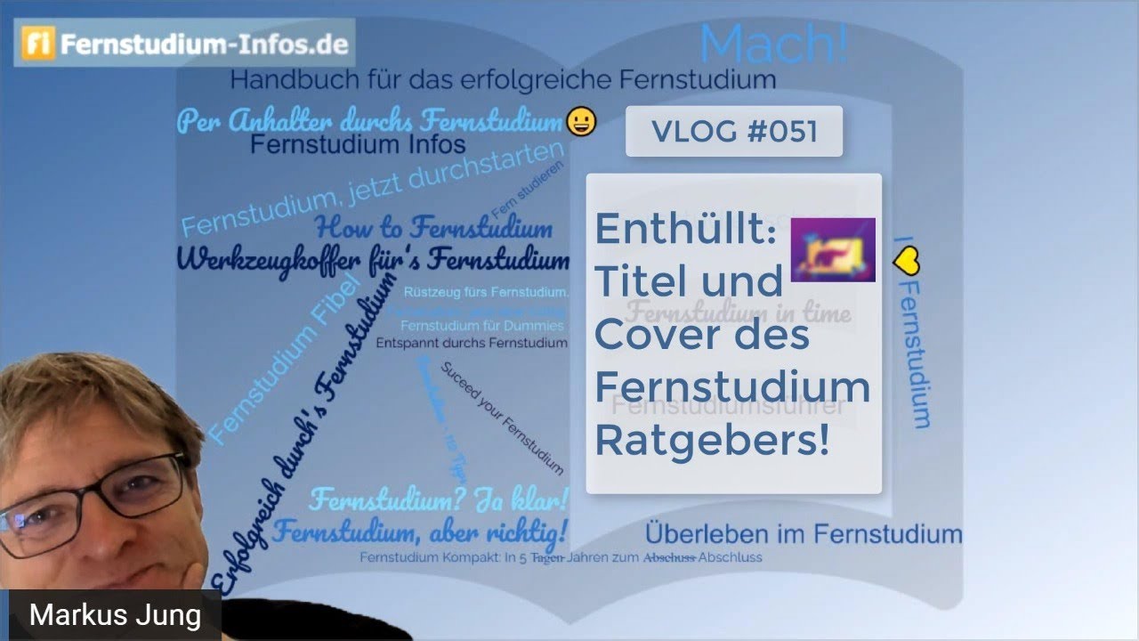 Der neue Ratgeber zum Fernstudium: Enthüllung von Cover und Titel ...