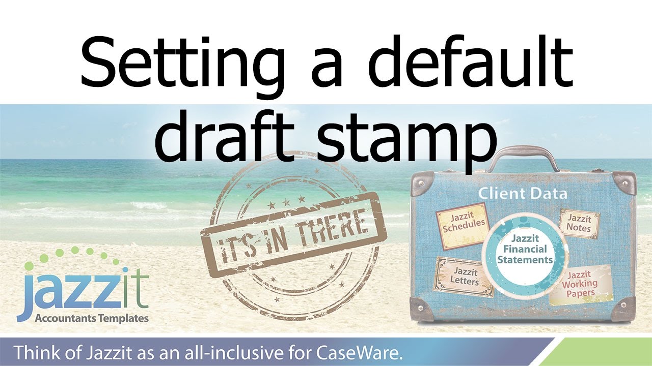 Setting a default draft stamp - YouTube