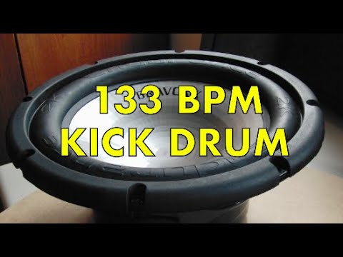 133 BPM Kick Drum Metronome, 133BPM Bass Drum Thump, 4 on the Floor ...