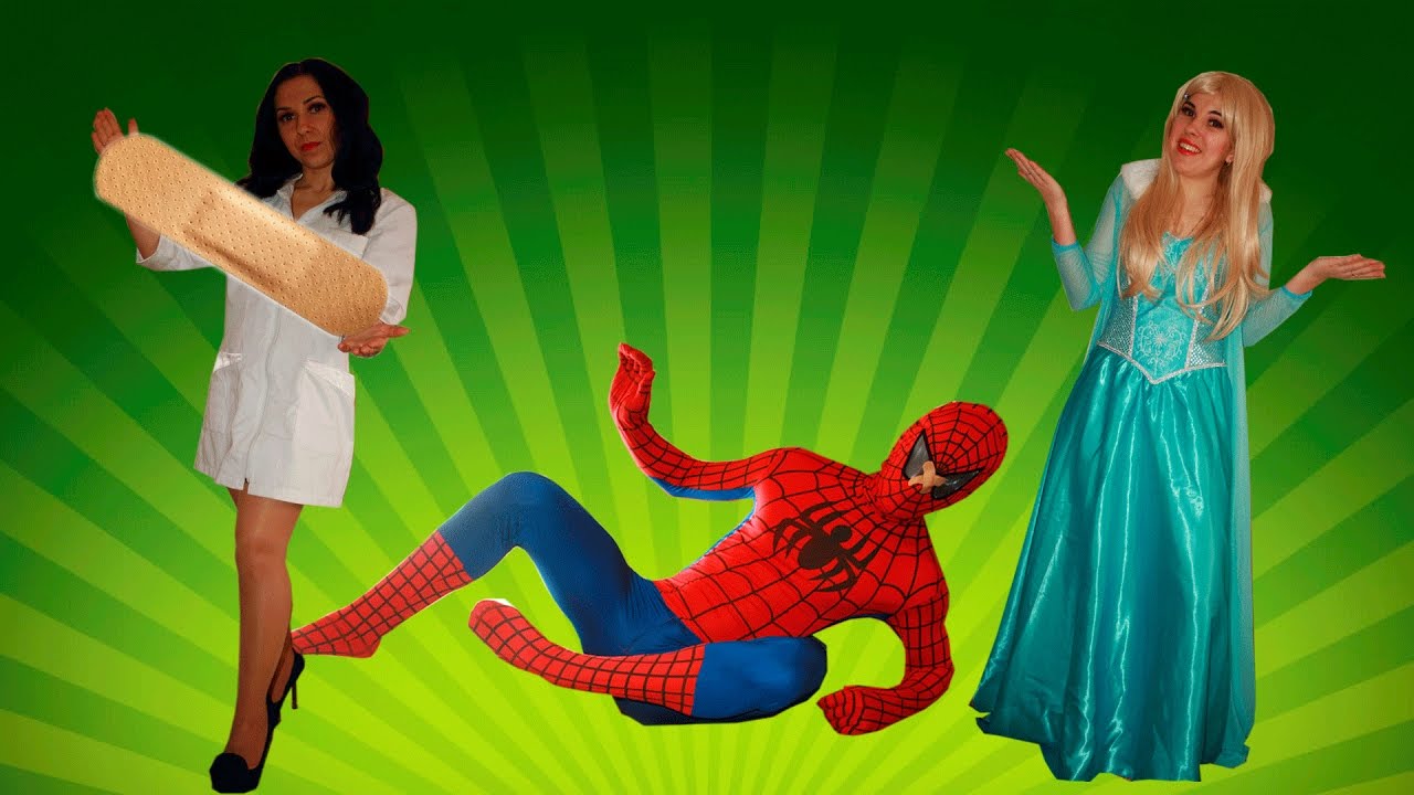 Spiderman Nose Got Burnt: Doctor Elsa Spiderman - YouTube