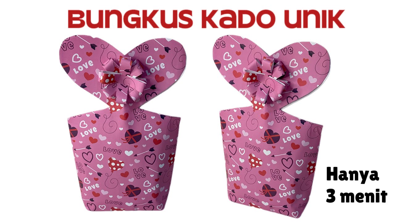 Cara Membungkus Kado Unik | Bungkus Kado Simple | How to Wrap without ...