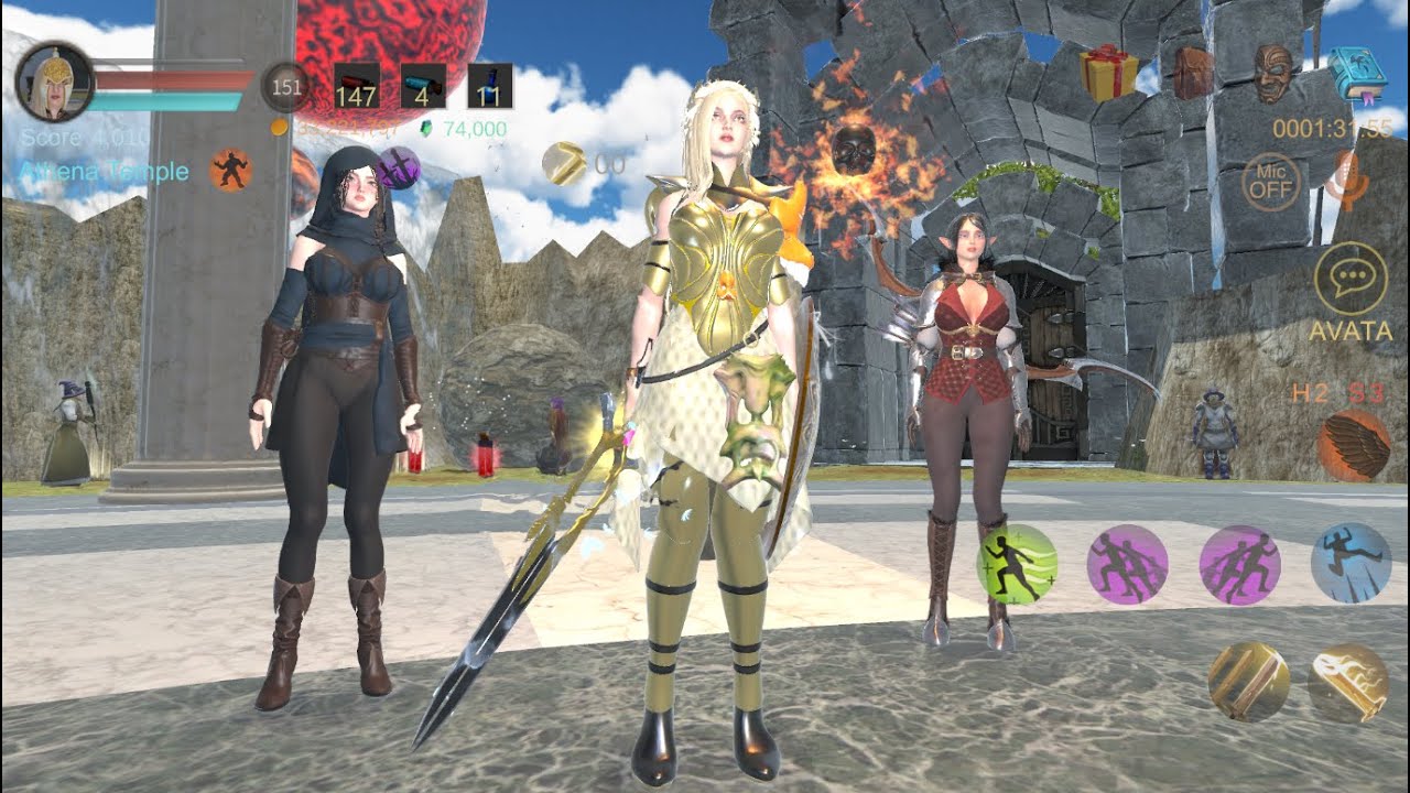 WarOfGods Athena, Open world RPG. The goddesses of beauty are avatars ...