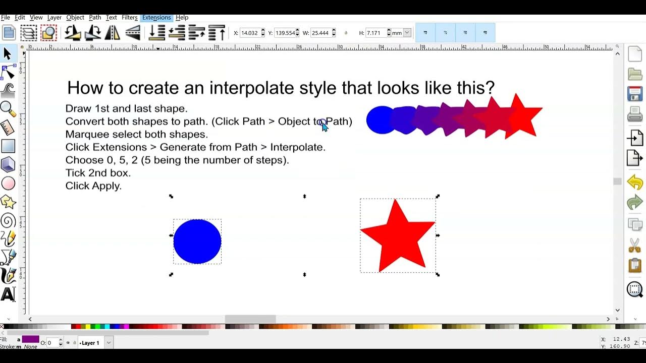 Interpolate Skill using Inkscape - YouTube