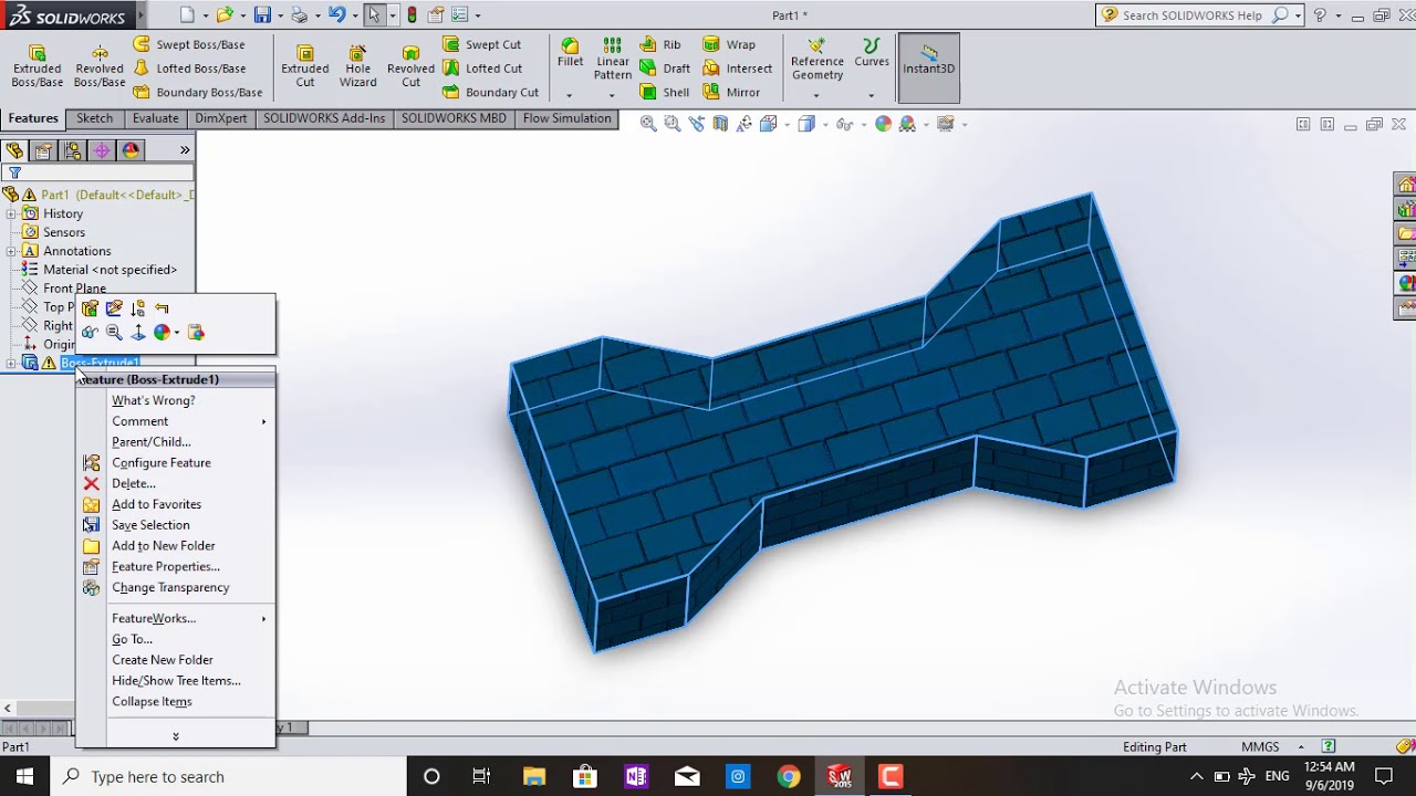 How to Make brick in Solidworks - YouTube