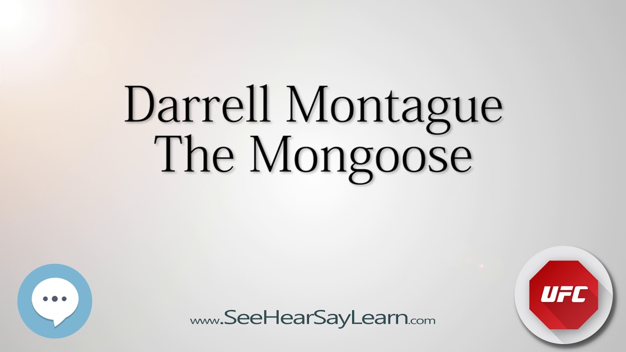 Darrell Montague UFC Fighter's Nicknames 🔊 - YouTube