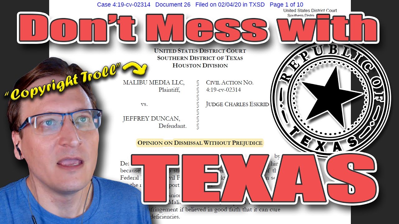 Copyright Troll Dismissed from Texas Court for All the Right Reasons ...