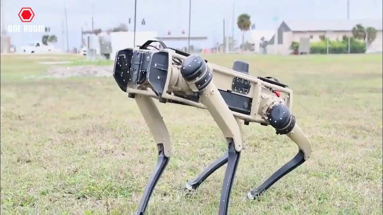 Robotics, briefing service members on the company's Robodog ...