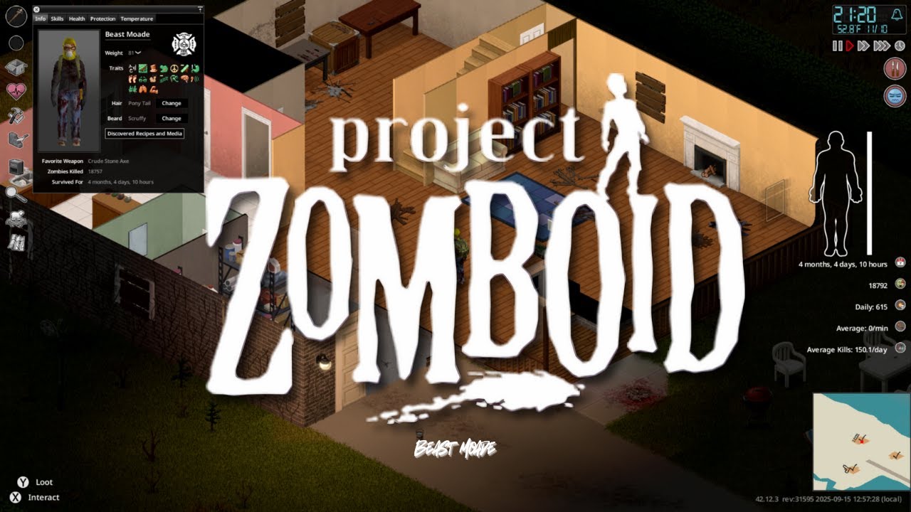 PROJECT ZOMBOID- Beast Moade- 06 |16x| |4 Months| |25098 Kills| - YouTube