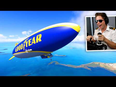 Flying the Goodyear Blimp in Microsoft Flight Simulator