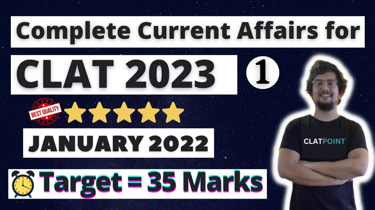 Current Affairs Booster Series for CLAT 2023 - January 2022 by Manvendra Ps - CLAT POINT - YouTube
