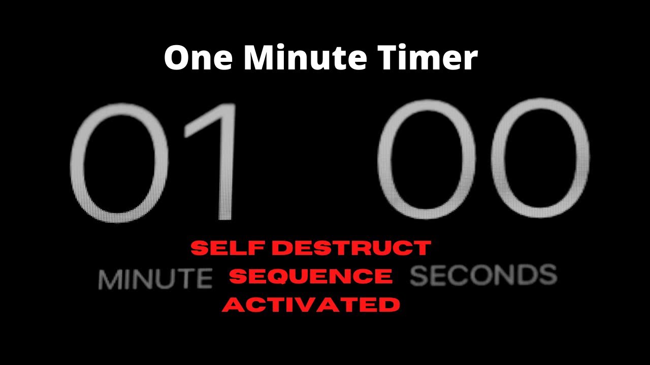 Timer 1 minute to Self Destruction! #timer #1minute #oppenheimer - YouTube