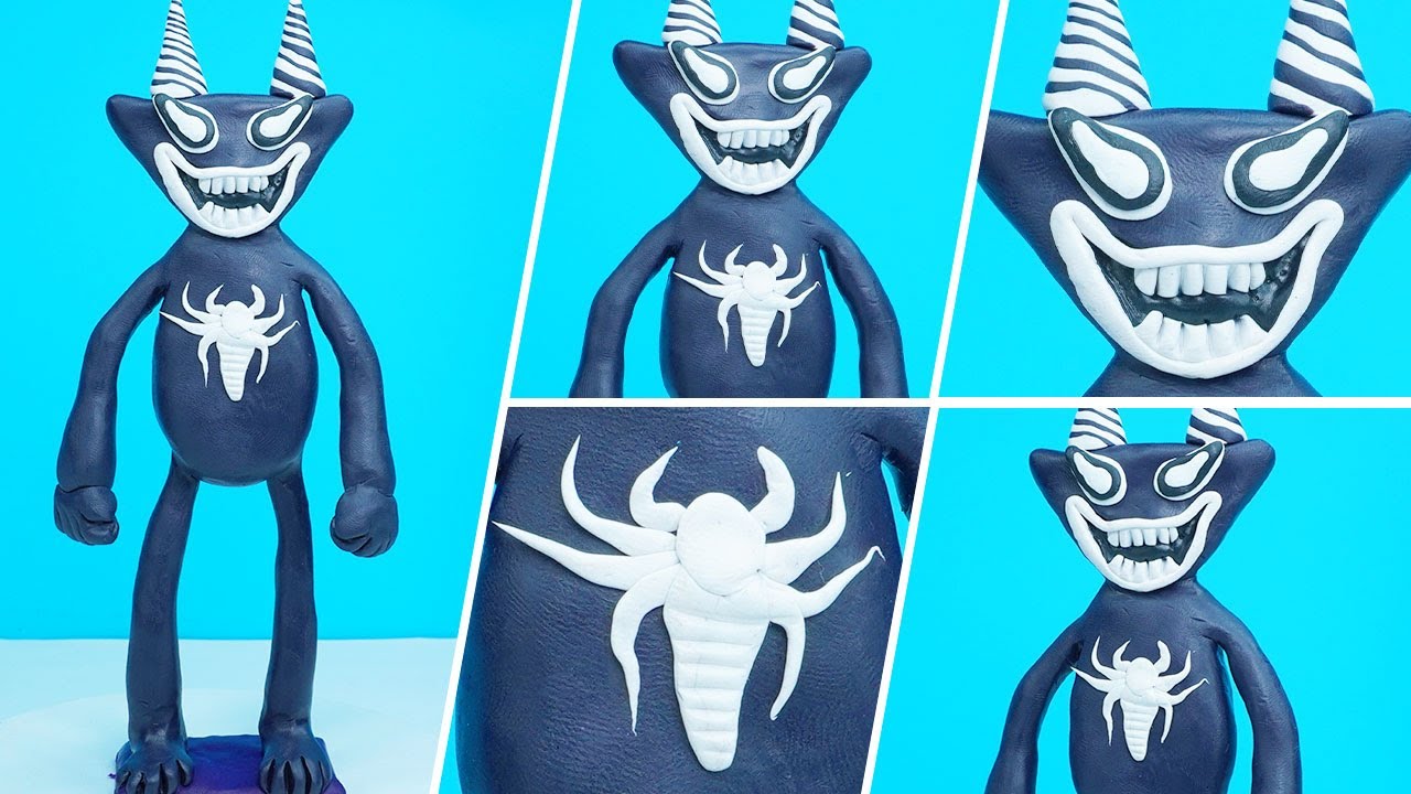 How to make Huggy Wuggy mix Superheroes Venom with Polymer Clay - YouTube