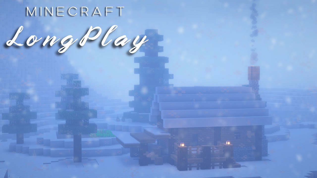 Minecraft LongPlay | Building a Cozy Snowy Cabin | Christmas Special ...