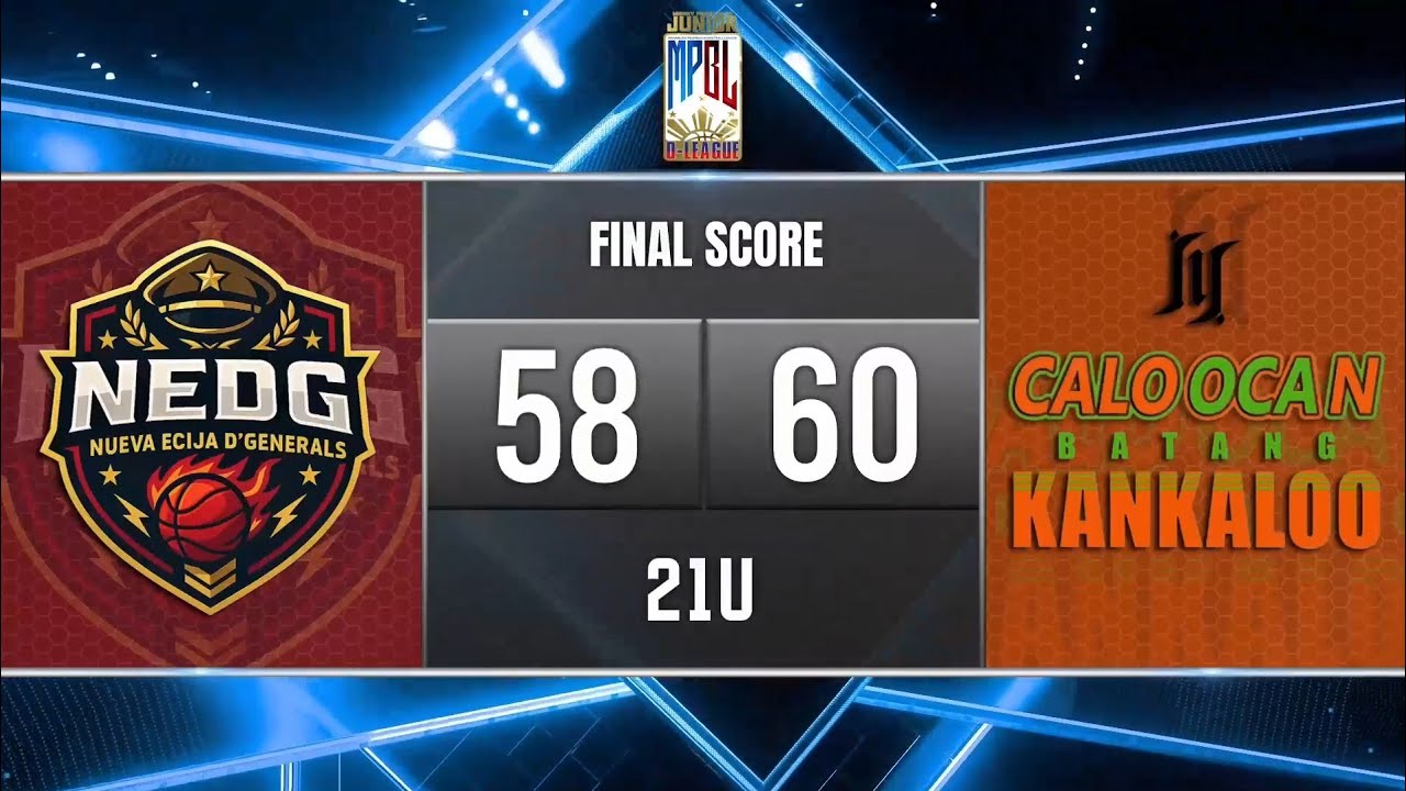CALOOCAN BATANG KANKALOO VS NUEVA ECIJA D'GENERALS | 21U Junior MPBL D ...