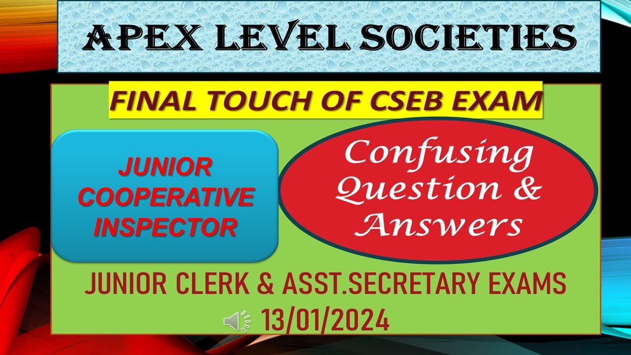 APEX LEVEL COOPERATIVE EXAM 2 FINAL TOUCH - YouTube