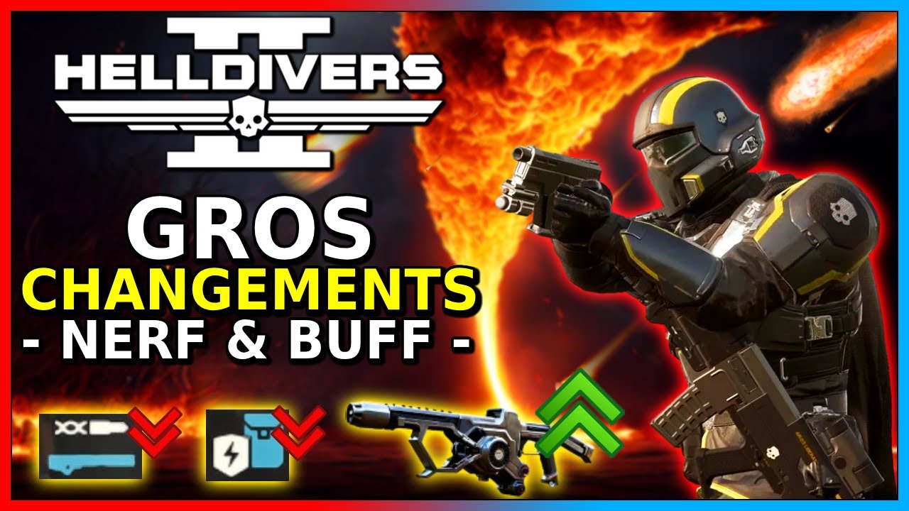 "NERF" du Railgun, Tornade de feu & Pluie de MÉTÉOR 【Helldivers 2】(Détails du Patchnote) - YouTube