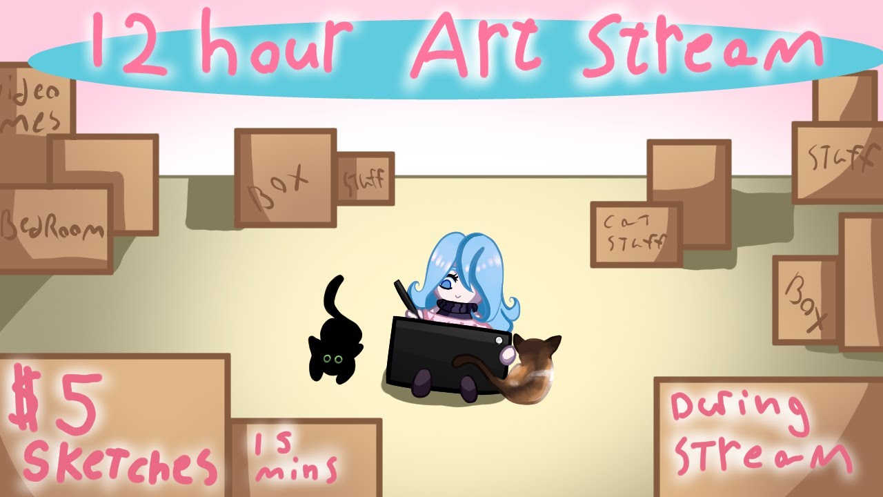 12 Hour Art Stream! (drawing comms and more!) - YouTube