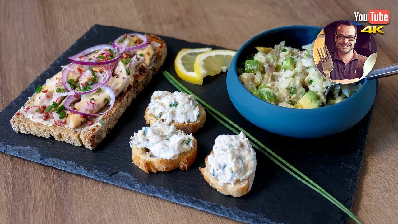 3 RECETTES | APERO DINATOIRE FACILE AVEC DU POISSON | TARTINE RILLETTES ...